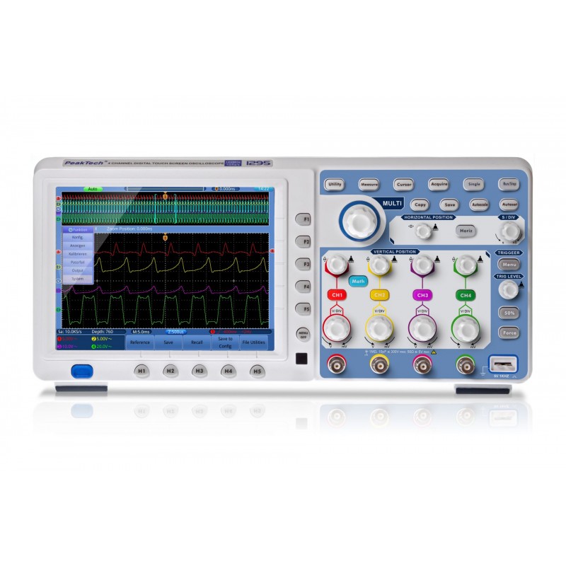 Oscilloscope numérique 4 voies 100 MHz PeakTech® P 1295
