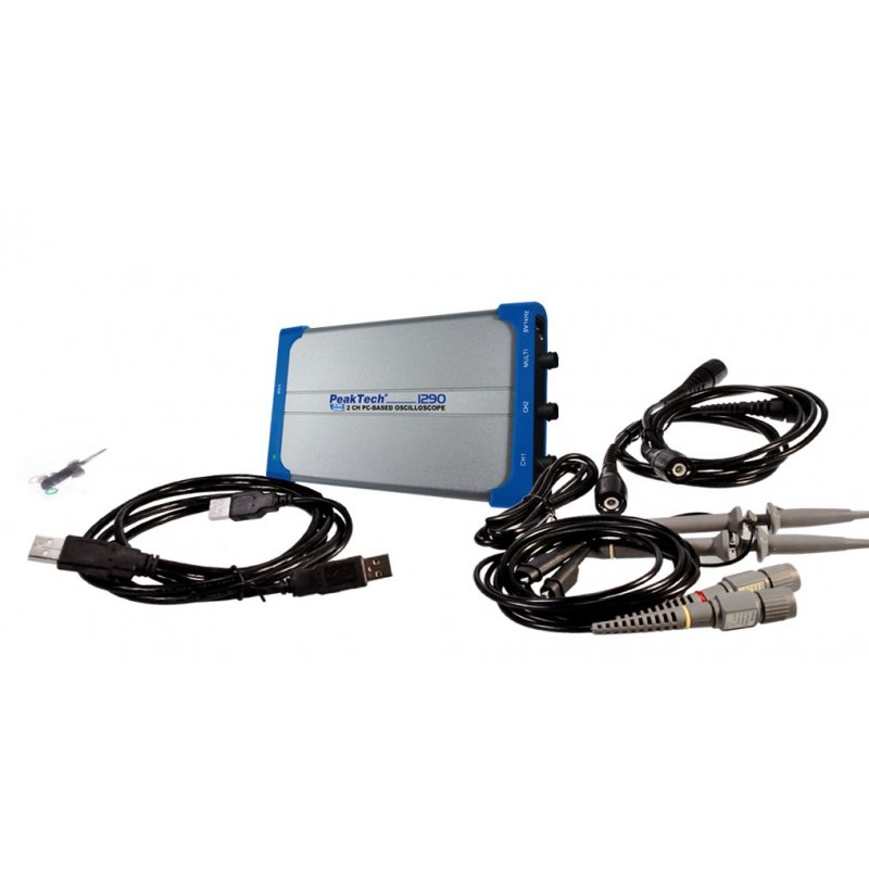 Oscilloscope USB pour PC 2 voies 25 MHz PeakTech® P 1290