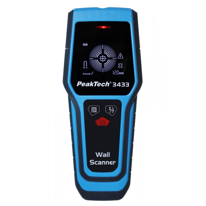 Scanner mural PeakTech® P3433 localise bois, métal et tension