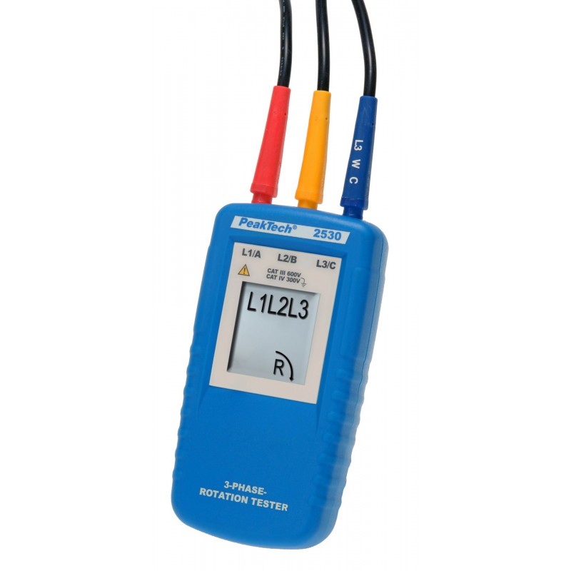 Testeur de sens de rotation et de phase PeakTech® 2530