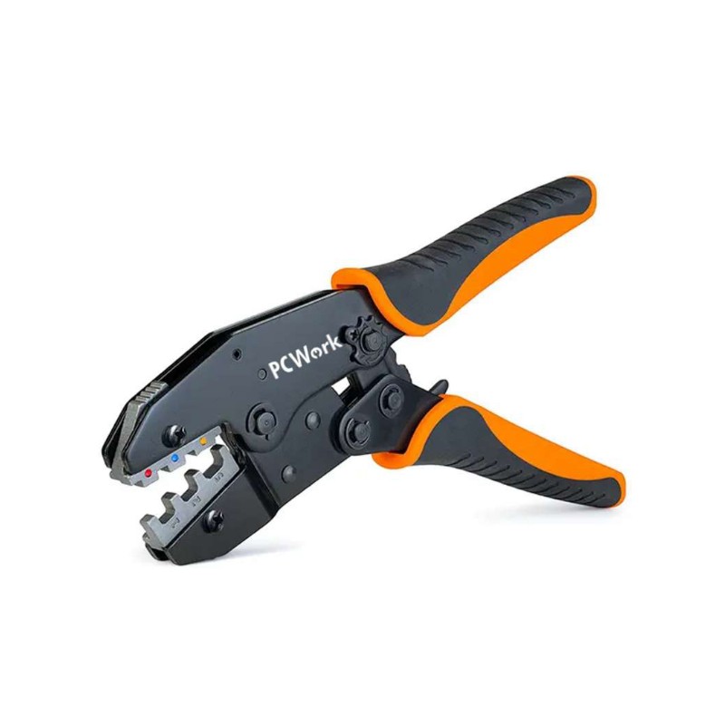 Pince à sertir à cliquet pour cosses isolées
