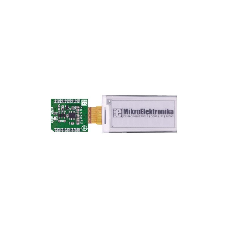 MIKROE-2659 : Module eINK click - Ecran graphique ePAPER 2"