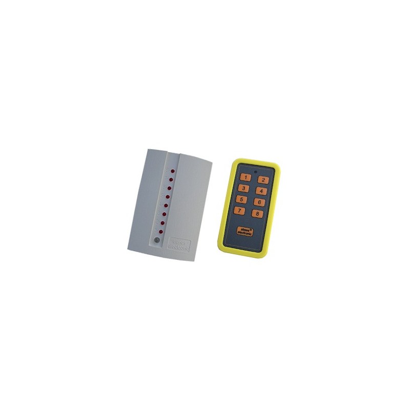 SET800T : 1 télécommande radio 8 canaux 433.92 MHz + 1 récepteur