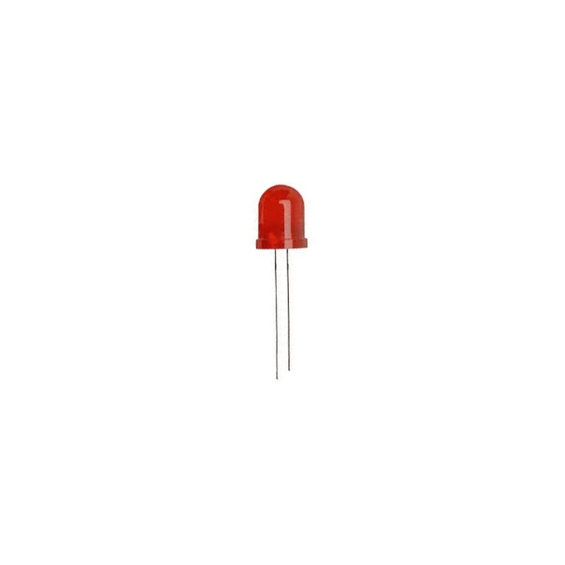 Led super rouge diffusante 10 mm - Longueur d'onde: 625 nm