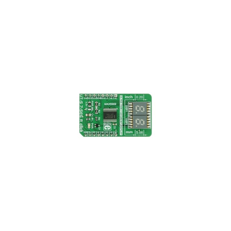 Module UT S 7 SEG MIKROE2840 - Afficheur LED SPI 3 3V/5V