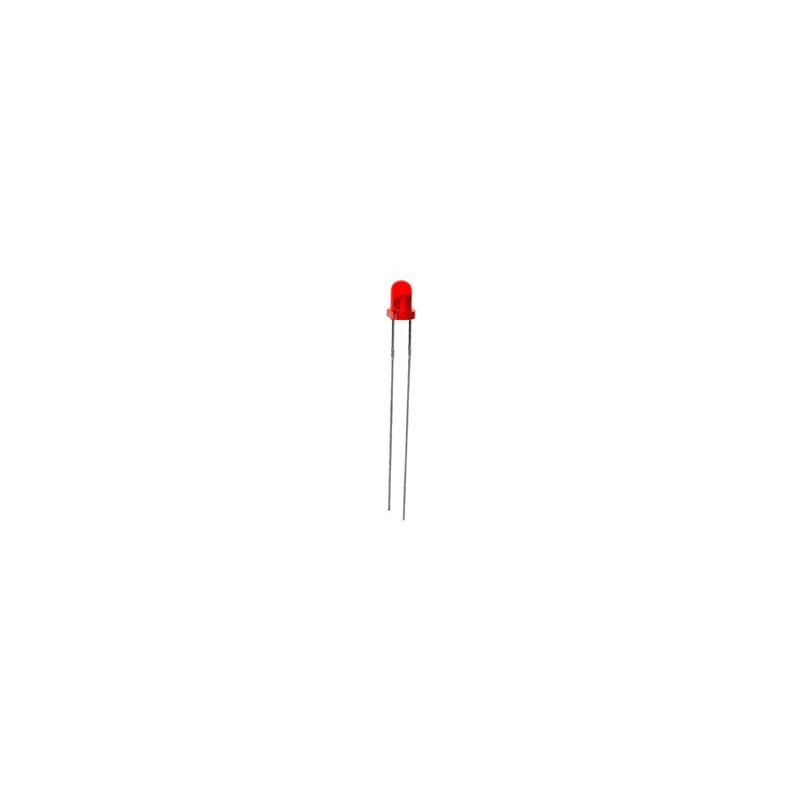 Led rouge 3mm LED3RLN - 8 mcd - 60° - 700 nm