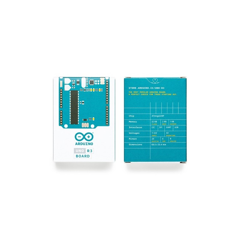 Carte Arduino UNO Rev 3 A000066 version officielle made in Italie