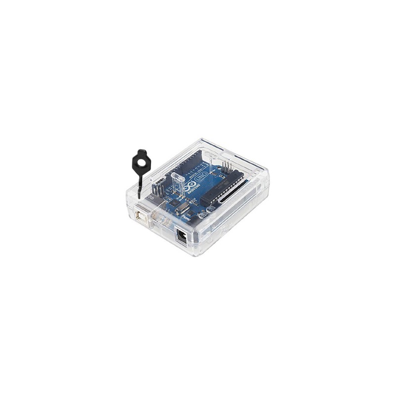 Boîtier plastique transparent pour Arduino Uno et compatibles
