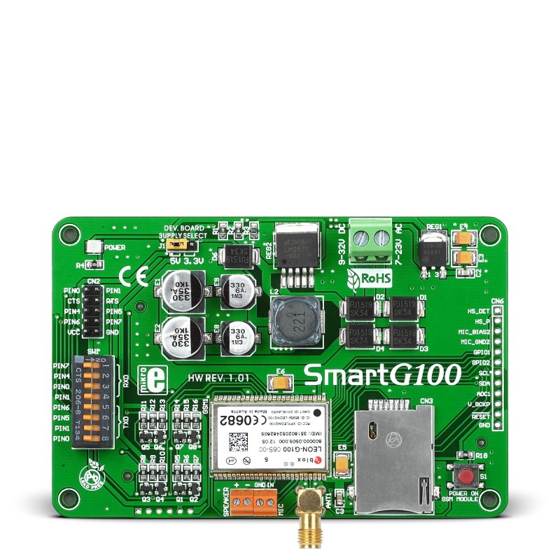 Carte développement GSM SmartG100 avec antenne incluse