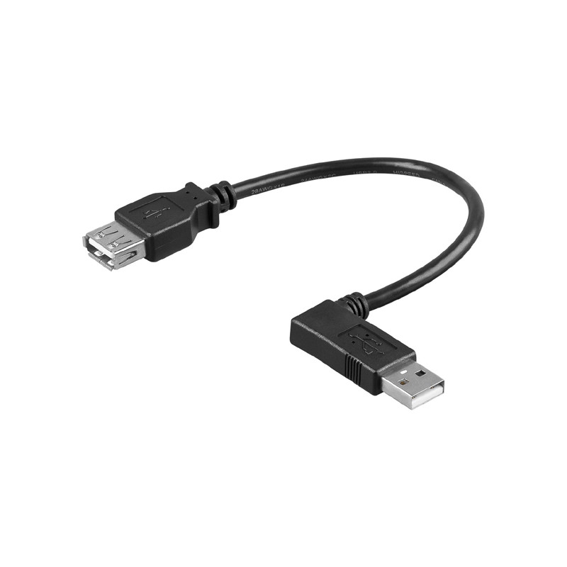 Rallonge USB mâle femelle WEN95705 0,3m coudée 30cm