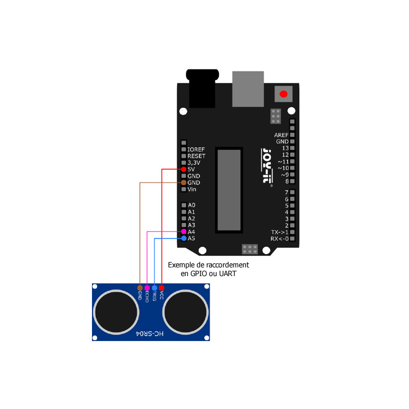 Module capteur transducteur à ultrasons HC-SR04P pour Arduino