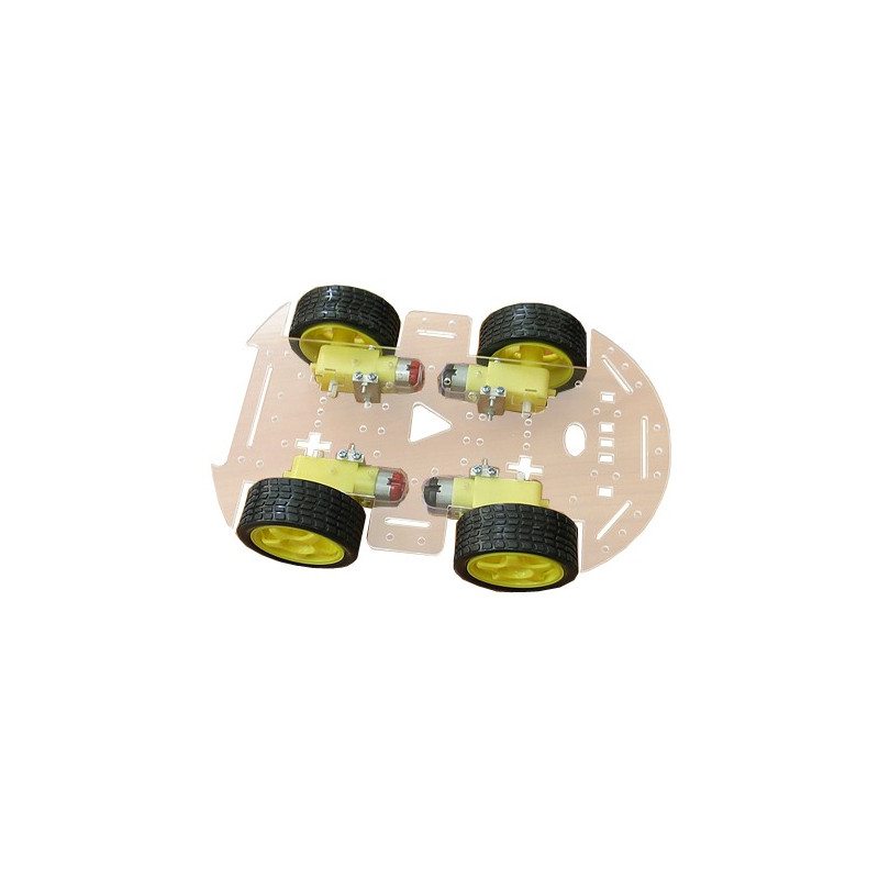 Châssis robotique 4 roues motrices (avec ou sans encodeur)