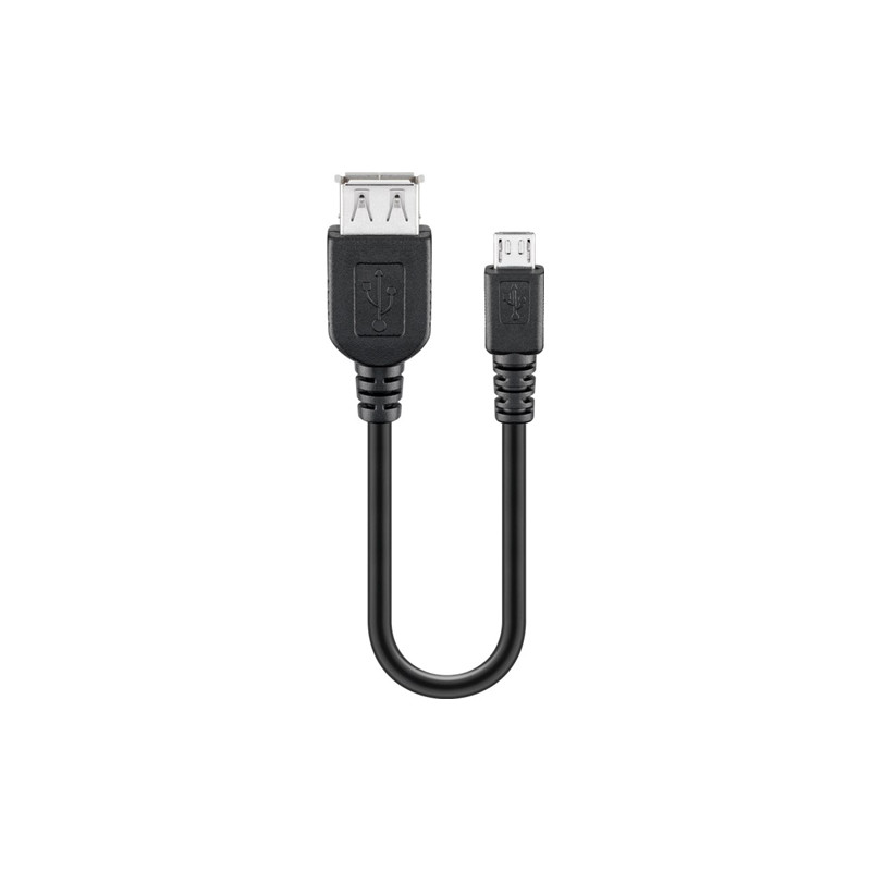 Cordon USB WEN95193 20cm USB A femelle vers micro USB B