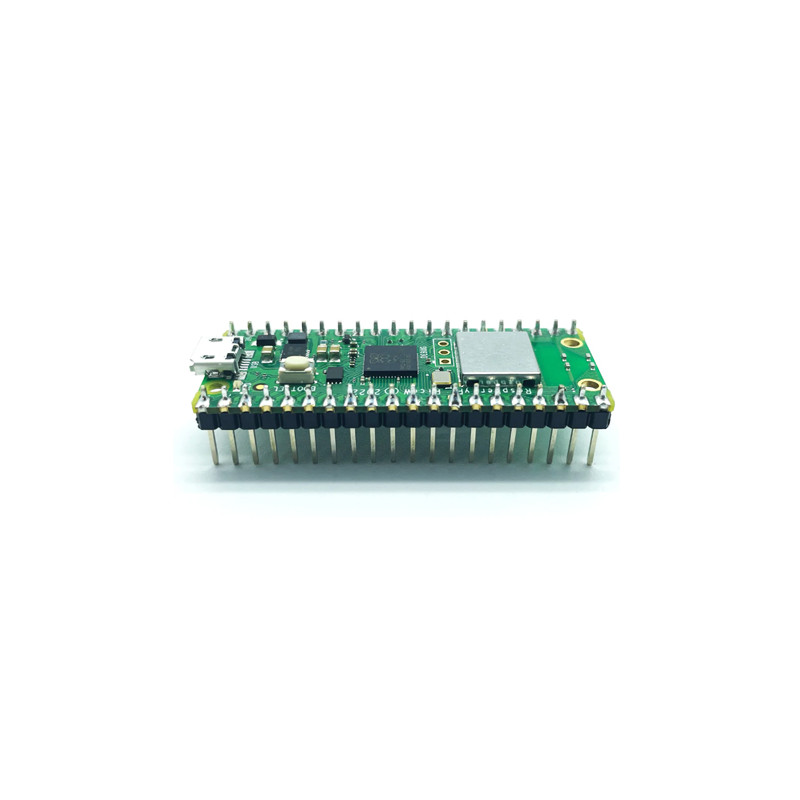 Carte Raspberry Pi Pico W (WLAN 2.4 GHz) avec connecteurs soudés