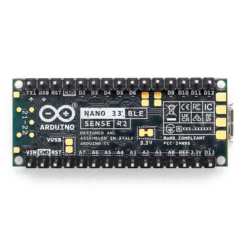 Arduino Nano 33 BLE Sense ABX00070 ( Bluetooth + IMU + capteurs )