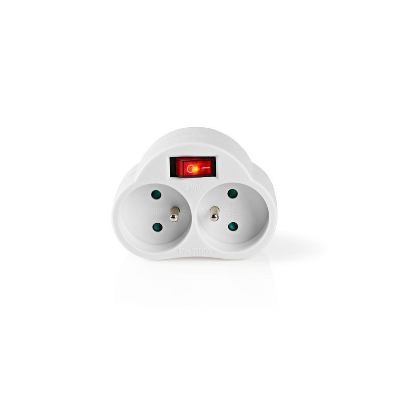 Multiprise 2 prises avec interrupteur (3680 W / 16A)