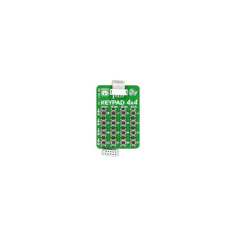 Clavier matricé 16 touches matricé Mikroelektronika pour arduino