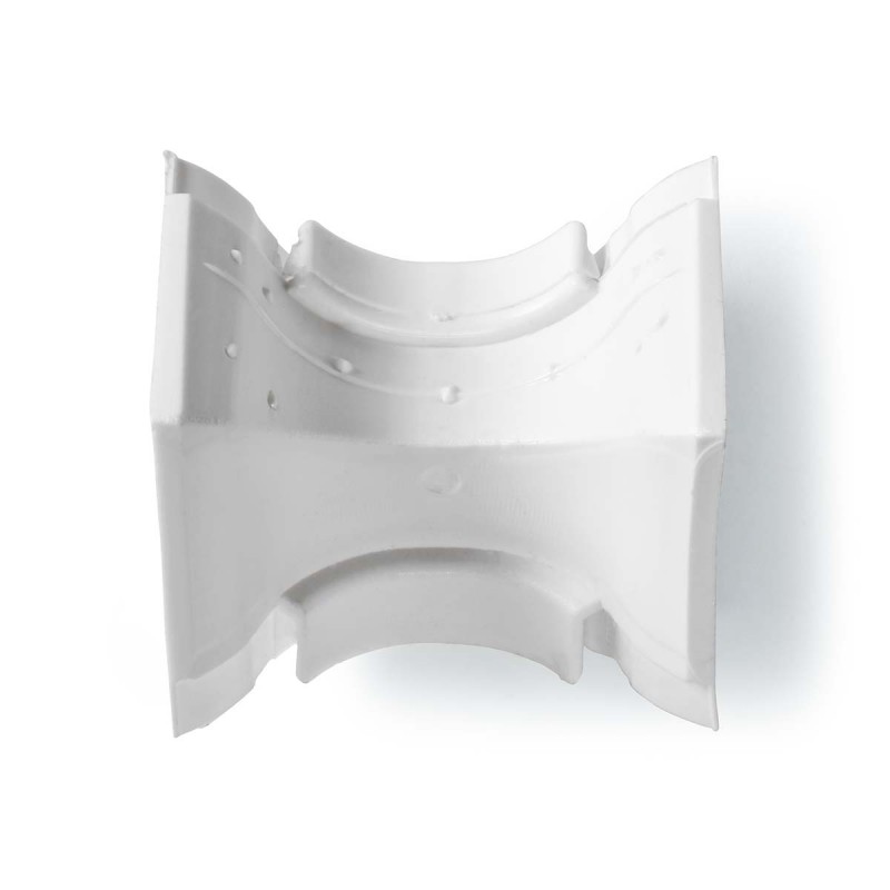 Conduit PVC blanc CMDT3300WT en coin, 1 pièce, raccord angle