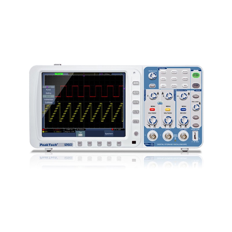 Oscilloscope numérique 2 voies 200 MHz PeakTech® P 1260